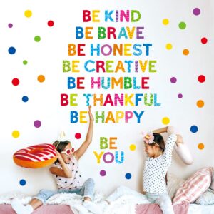 decowall sg-2204 be kind wall decals stickers kids removable nursery murals inspirational classroom children words quotes room window school bathroom playroom nurse office decorations motivational