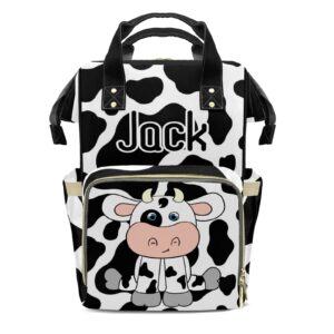 xozoty diaper bags cute cow print tote bags backpack with name mommy nursing baby bags gifts for women men