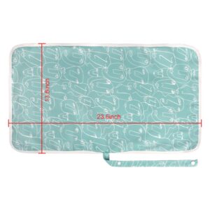 GREUS Portable Changing Pad，Reusable Baby Diaper Changing Pad Waterproof Travel Baby Changing Mat Foldable Baby Pad for Newborn Kids