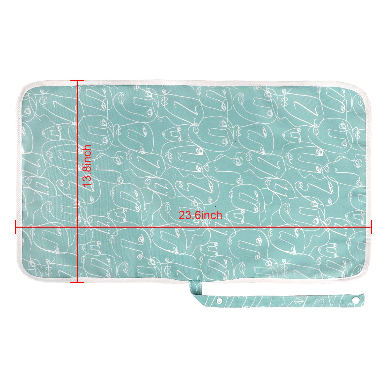 GREUS Portable Changing Pad，Reusable Baby Diaper Changing Pad Waterproof Travel Baby Changing Mat Foldable Baby Pad for Newborn Kids