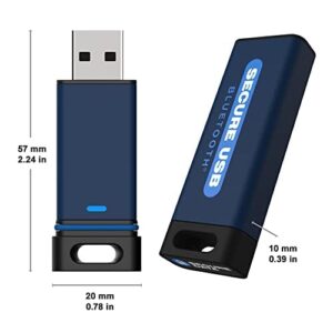 SecureData SecureUSB BT 128GB Hardware Encrypted USB 3.0 Flash Drive FIPS 140-2 Level 3 Unlock via Phone app TAA Compliant, CJIS, HIPAA, CMMC, GDPR Compliant, Works with Mac and Win Free AV