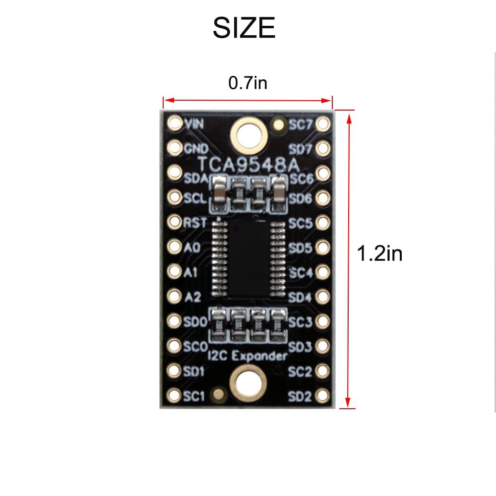 Treedix TCA9548A I2C Multiplexer Breakout Board 8 Channel Expansion Board with pi Header for Arduino