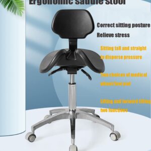 JMYSD Ergonomic Saddle Stool Adjustable Saddle Stool Dental Chair for Dental Lab Salon Massage Studio Office,A1