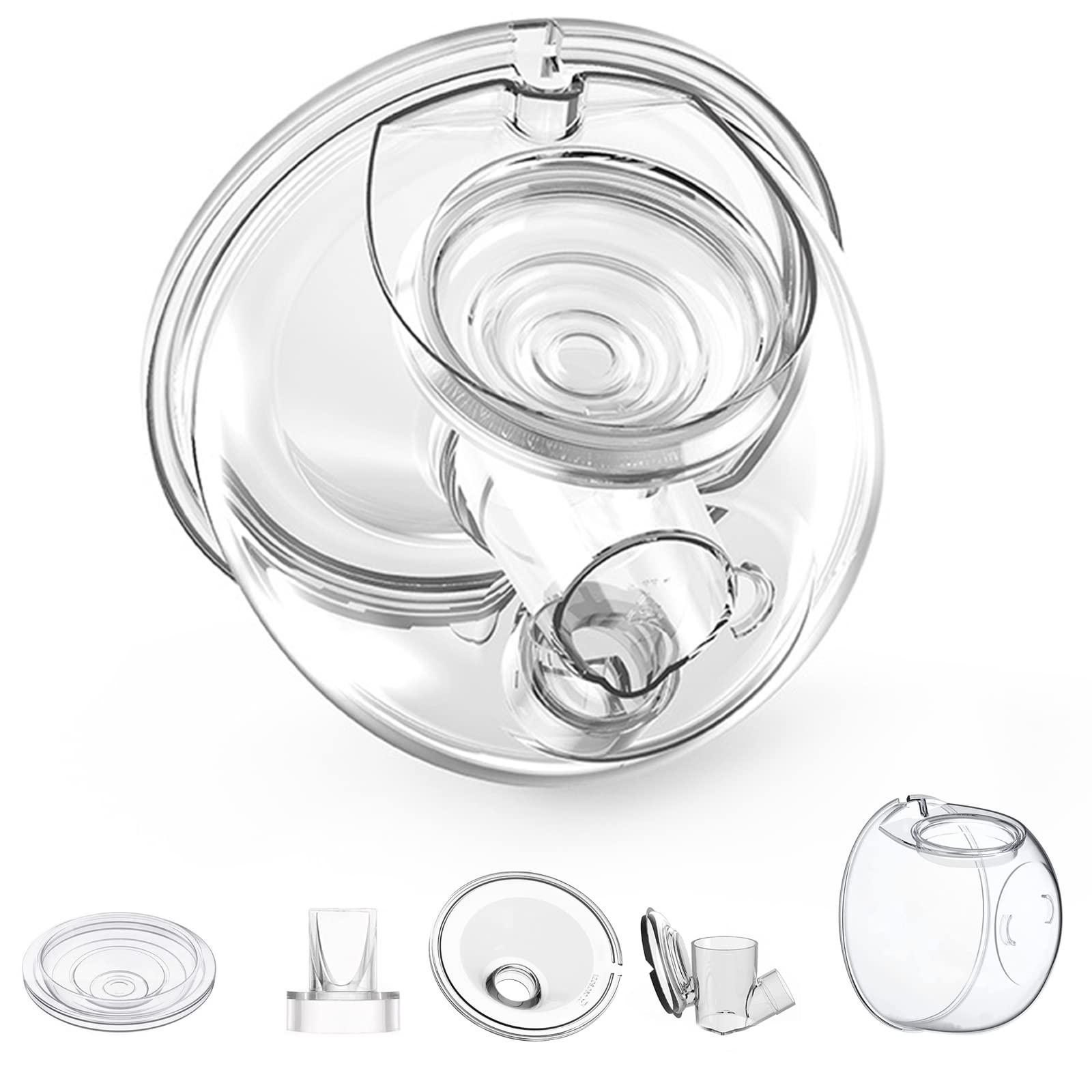 Wearable Breast Pump Accessories Milk Collector Cup,Compatible with TSRETE S12/S9,Kmaier S12 Wearable Breast Pump,Overall Collector Cup 24MM