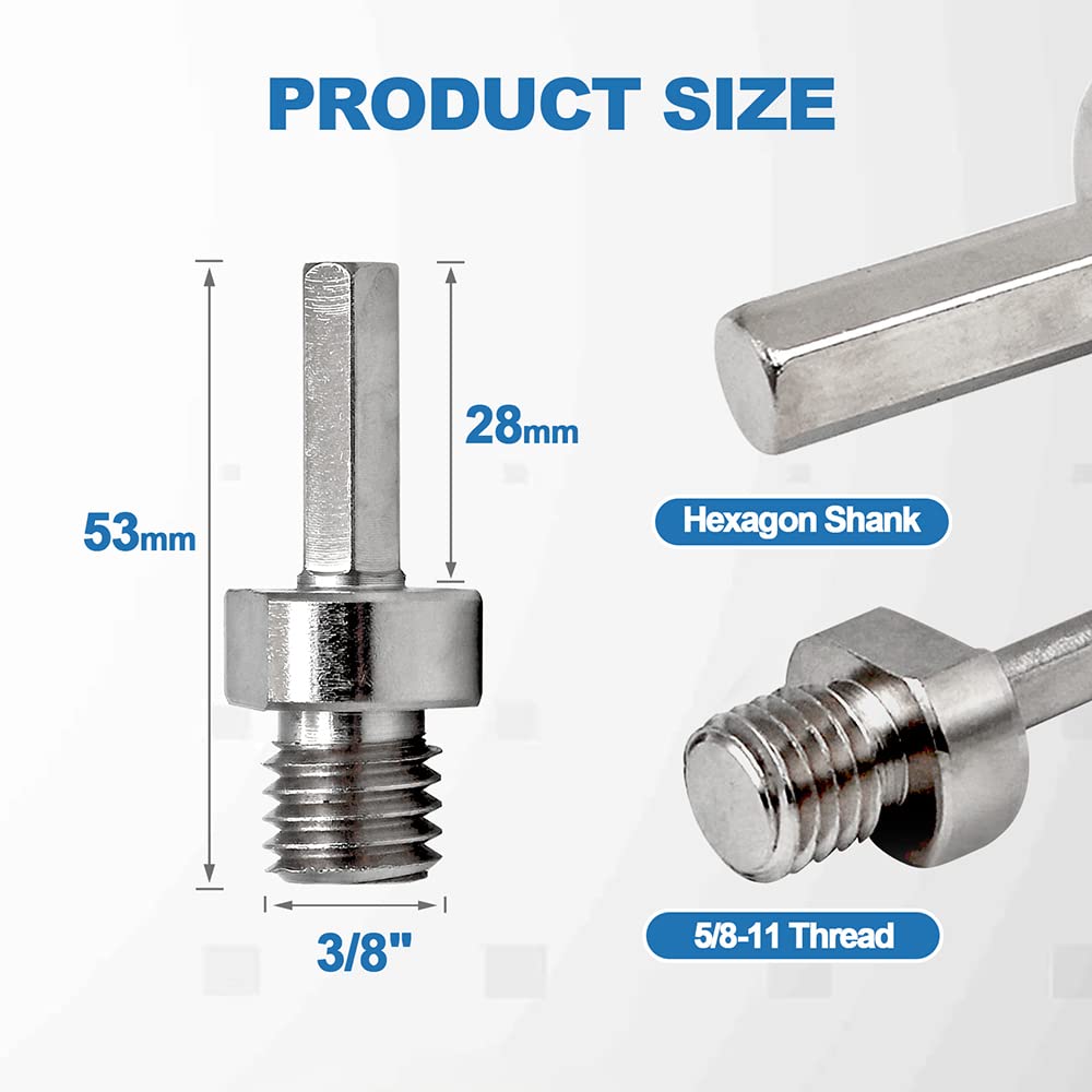 Diamond Beveling Chamfer - 2"(50mm) Diamond Countersink Drill Bits - for Existing Holes Enlarging Shaping Trimming in Tile Marble Granite Ceramic with 5/8-11" Thread Adapter（hex Shank）