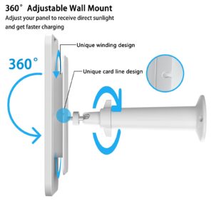 4W Solar Panel Charging Compatible with SimpliSafe Outdoor Security Camera only, with 13.1ft Waterproof Charging Cable, IP65 Weatherproof,Includes Secure Wall Mount(White)