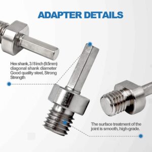 Diamond Beveling Chamfer - 2"(50mm) Diamond Countersink Drill Bits - for Existing Holes Enlarging Shaping Trimming in Tile Marble Granite Ceramic with 5/8-11" Thread Adapter（hex Shank）