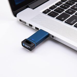 SecureData SecureUSB BT 128GB Hardware Encrypted USB 3.0 Flash Drive FIPS 140-2 Level 3 Unlock via Phone app TAA Compliant, CJIS, HIPAA, CMMC, GDPR Compliant, Works with Mac and Win Free AV