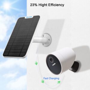 4W Solar Panel Charging Compatible with SimpliSafe Outdoor Security Camera only, with 13.1ft Waterproof Charging Cable, IP65 Weatherproof,Includes Secure Wall Mount(White)