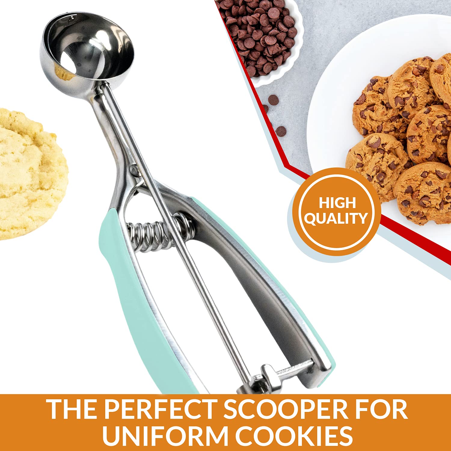 Spring Chef Ice Cream Scoop and Medium Cookie Scoop Bundle Bundle - Mint