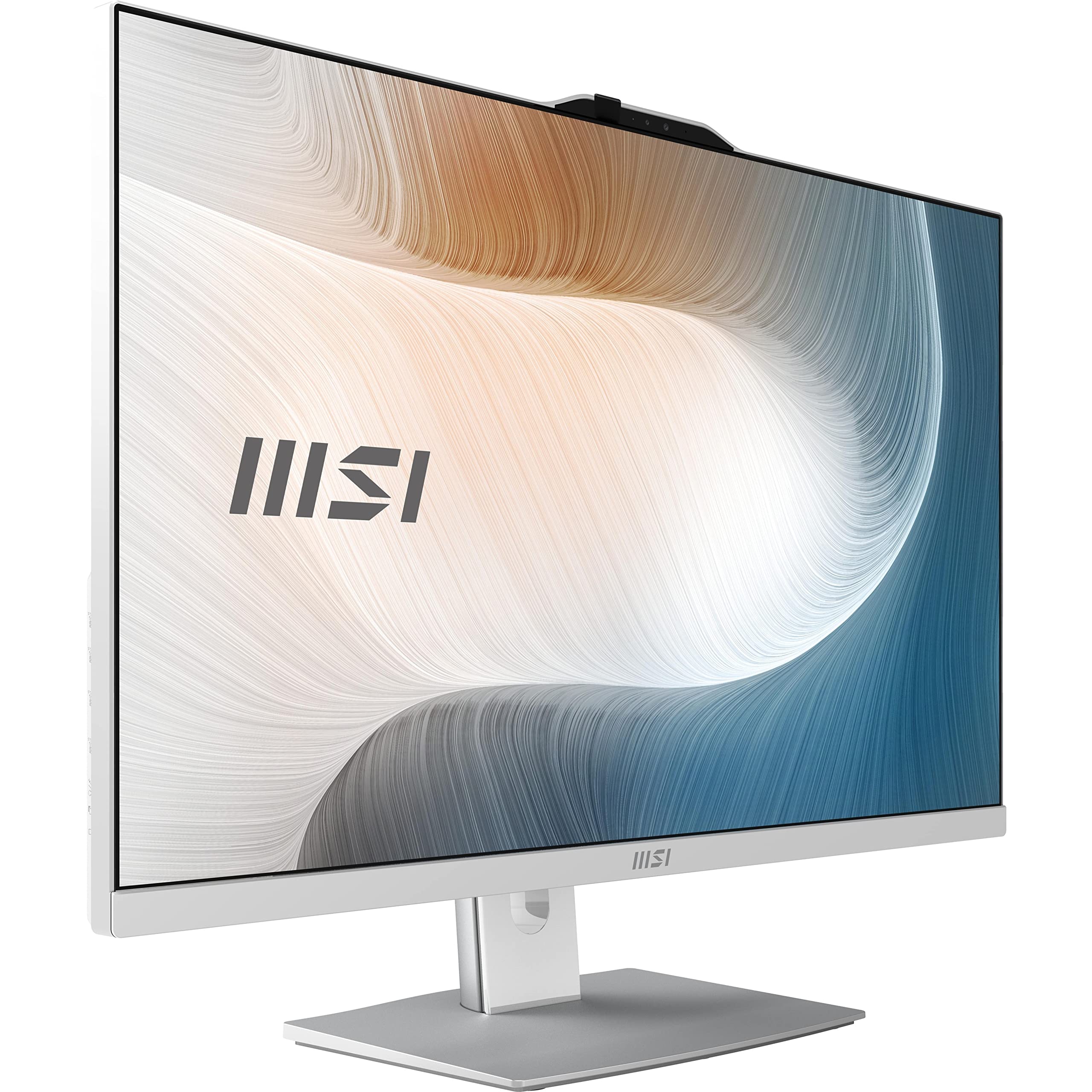 MSI Modern AM272P AIO Desktop, 27" FHD IPS-Grade LED, Intel Core i7-1260P, 16GB Memory (Dual-CHL), 512GB SSD, WiFi 6, BT 5.1, White, Windows 11 Home (12M-028US)