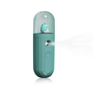 nano mister, mate2go eyelash nebulizer nano facial mister cool mist steamer handy mist sprayer moisturizing & hydrating for skin care, makeup, eyelash extensions, usb rechargeable - green