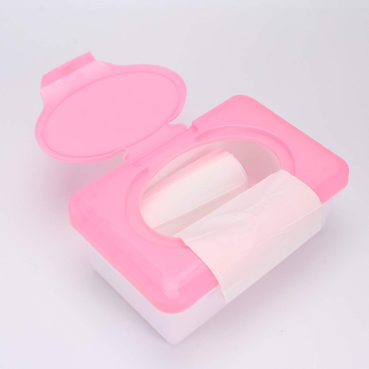 2pcs Wet Tissue case Wet Tissue Case Wipes Dispenser Tissue Box Holder Dispenser Holder for Vanity, Desk, Office, Baby Holder Dorm case (Pink and Blue)