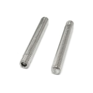 Pro Bamboo Kitchen 5pcs 1/4-20 x 2" Hexagon Hex Socket Set Screws 304 Stainless Steel Full Thread Cup Point Grub Screws