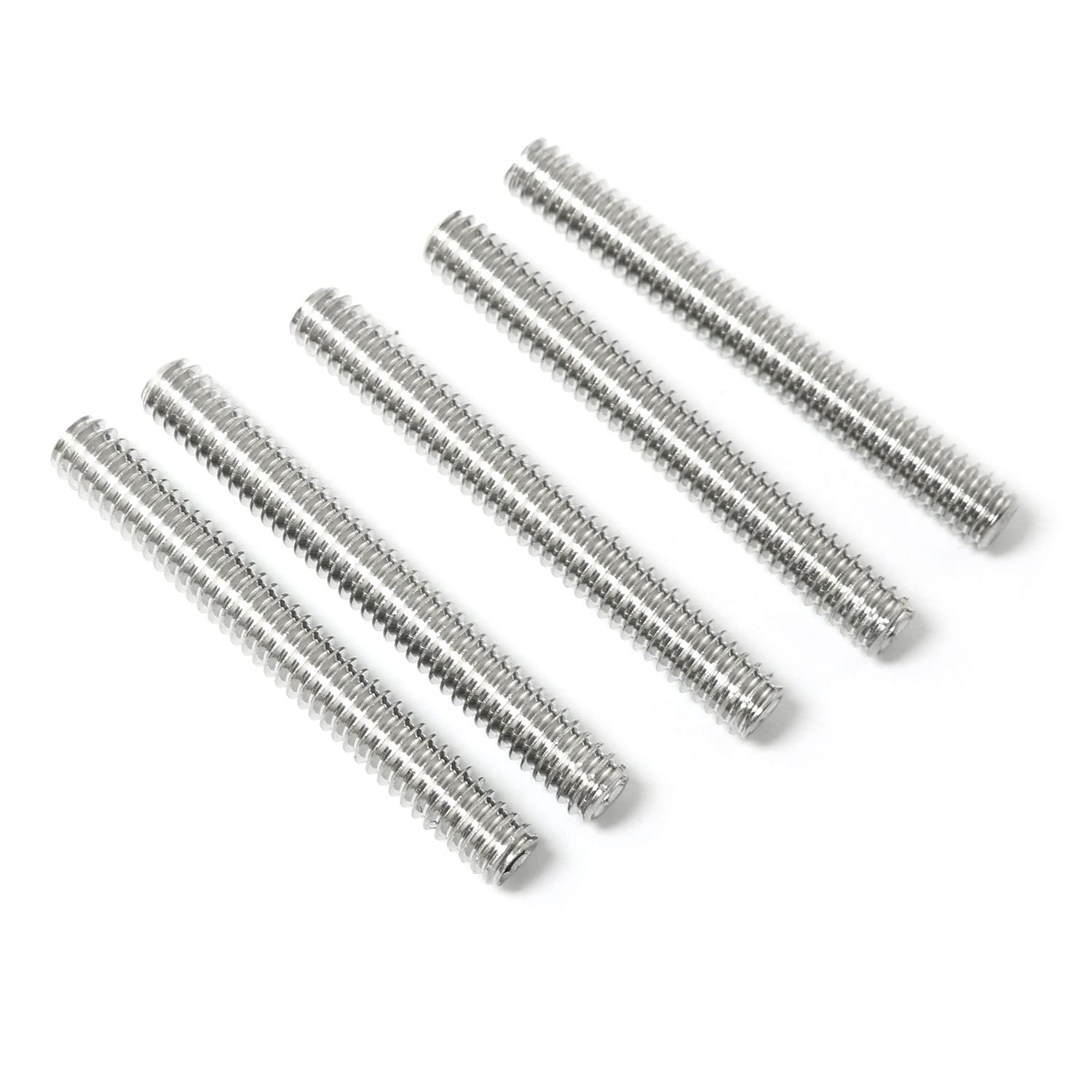 Pro Bamboo Kitchen 5pcs 1/4-20 x 2" Hexagon Hex Socket Set Screws 304 Stainless Steel Full Thread Cup Point Grub Screws