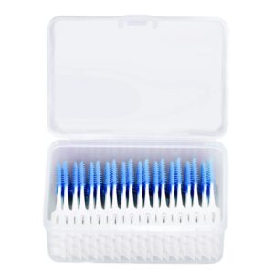 160pcs interdental brush soft dental floss toothpicks for oral care adults children(blue)