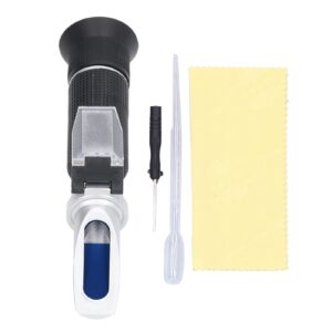 Honey Baume Refractometer , brixs Refractometer Meter Gauge Scale Handheld Concentration Measuring Tool for Sugar Brewing brixs 0 to 32% and 1 . 000 to 1 . 130