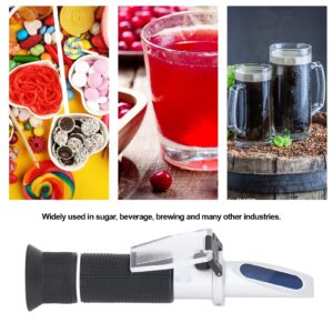 Honey Baume Refractometer , brixs Refractometer Meter Gauge Scale Handheld Concentration Measuring Tool for Sugar Brewing brixs 0 to 32% and 1 . 000 to 1 . 130