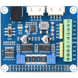 Waveshare HRB8825 Stepper Motor HAT Compatible with Raspberry Pi Drives Two Stepper Motors Up to 1/32 Microstepping