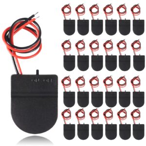 diitao 25pcs battery holder coin cell holder, 1 x 3v cr2032 battery holder,button battery holder with on off switch (25pcs black)