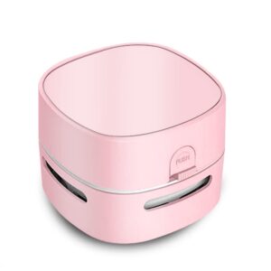 odistar desktop vacuum cleaner, mini table dust sweeper energy saving,high endurance up to 400 mins,360º rotatable design for keyboard/home/school/office (pink)