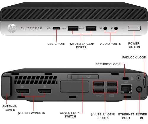 HP EliteDesk 800 G3 Mini Desktop PC High Performance Intel i5-6500 up to 3.60GHz 16GB 256GB NVMe SSD Built-in AX200 Wi-Fi 6 BT Wireless Keyboard and Mouse Win10 Pro (Renewed)