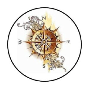 48 pcs compass image !!​ stickers envelope seals labels round tags, stamps sticker for gift cards, envelopes, boxes for holiday, birthday, christmas