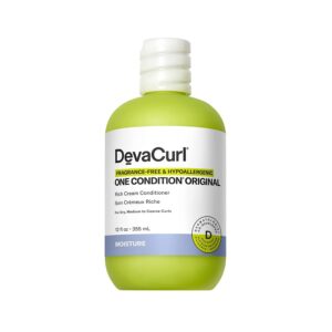 devacurl one condition original rich cream conditioner, fragrance free & hypoallergenic