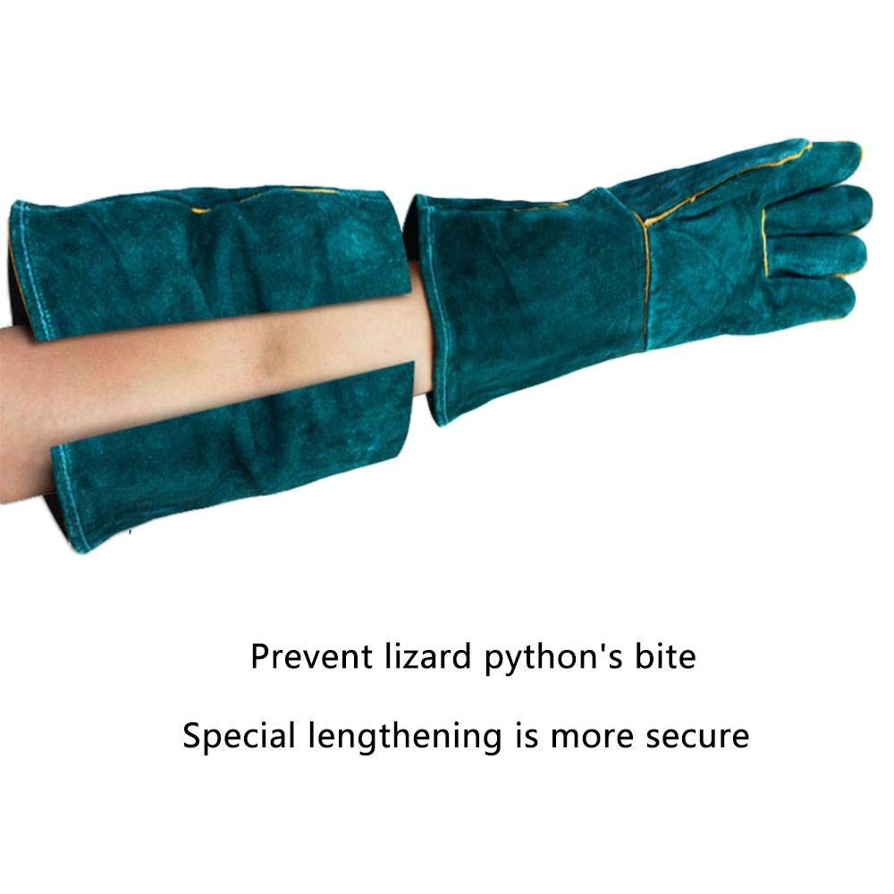 Elolicu 22 Inch Bite Proof Animal Handling Gloves, Welding Gloves Pets Anti Bite Scratch Protection Long Gloves Heat Resistant Bite Resistant Gloves for Dog Cat Snake Wild Animals BBQ Reptile Porter