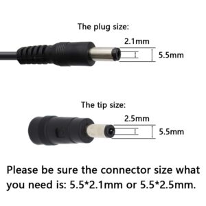 36V Lithium Battery Charger Output 42V 2A for 36V 10S Li-ion Batteries Pack DC 5.5 * 2.1mm Plug with a 5.5 * 2.5mm tip