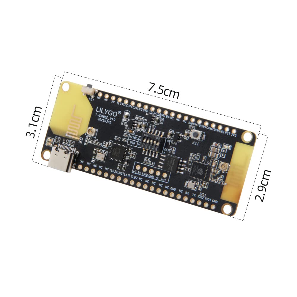 LILYGO T-Zigbee Dual MCU Development Board ESP32-C3 TLSR8258 Ultra Low Power IOT WiFi BLE Smart Control Module (T-Zigbee)