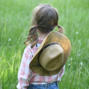 Straw Western Cowboy Hat for Toddler Girls Boys Summer Sun Hat Western Cowgirl for Kids 2-4Yrs Khaki