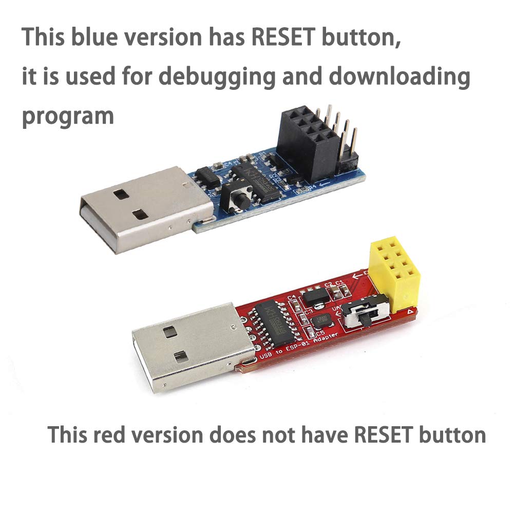 Bundle of USB to ESP8266 ESP-01 ESP-01S Prog WiFi Programmer + ESP8266 ESP-01S 4MB Module