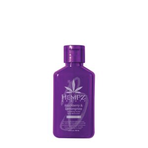 hempz body lotion - blackberry & lemongrass daily moisturizing cream, shea butter hand and body moisturizer - hemp lotion - skin care products, hemp seed oil - mini, 2.25 oz.