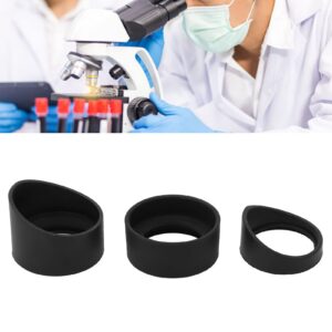 3pcs Microscope Eyepiece Eyeshields, Suitable for AmScope SW, and ZM Series Stereomicroscopes, Soft Rubber Eyepiece Eye Eye Guards Cups.