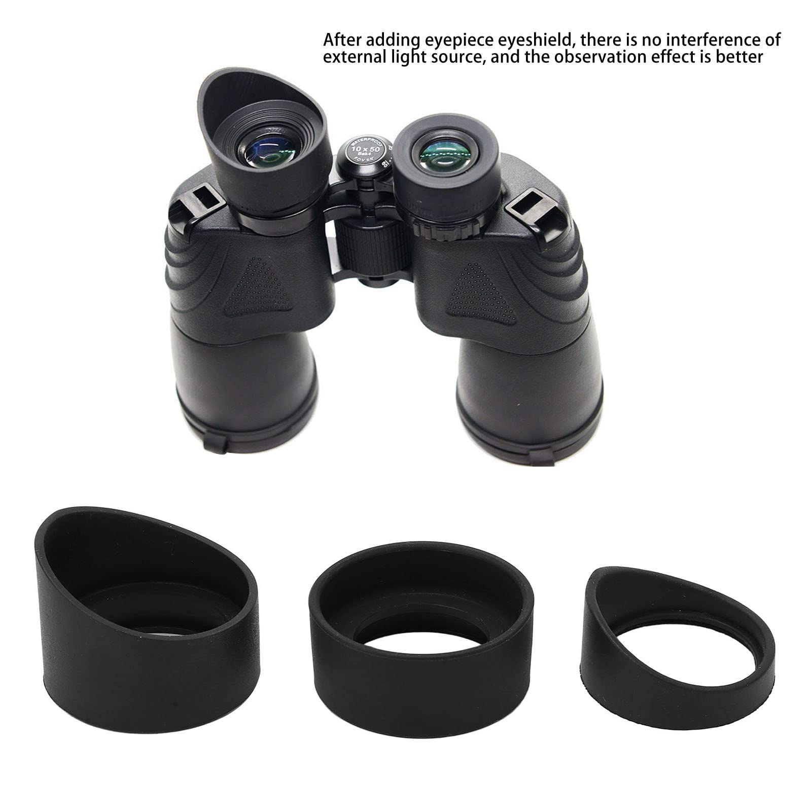 3pcs Rubber Eye Cover Guards Binocular Microscope Eyepiece Eye Cups for 32 to 35mm for AmScope SW ZM Microscope