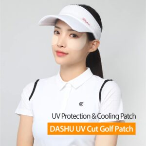 DASHU Daily Sunshield Golf Patch 5 Pairs | Korean Skin Care Cooling Gel Patches for Outdoors | Portable Collagen Patches for Face | Age Defying Sun Shield Peptide Patch | Easy Peel Off Facial Patches