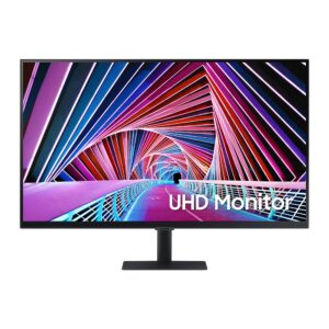 samsung business s70a series 27 inch 4k uhd 3840x2160 computer monitor, ips hdr10, pivot stand, displayport, hdmi, headphone (s27a704nwn), black (renewed)