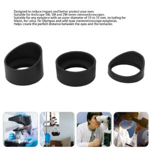 3pcs Rubber Eye Cover Guards Binocular Microscope Eyepiece Eye Cups for 32 to 35mm for AmScope SW ZM Microscope