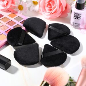 100 Pcs Powder Puff Face Soft Makeup Puff Triangle Powder Puffs for Loose Powder Mineral Powder Body Powder Velour Cosmetic Foundation Wet Dry Sponge Makeup Tools (Black)