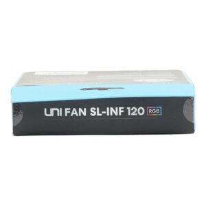 Lian Li UNI Fan SL-Infinity 120-Single Pack-ARGB Fan-Infinity Mirror-Daisy-Chain Design-Customizable Lighting Effects-One Cable Connection-Without Controller-Black-(UF-SLIN120-1B)