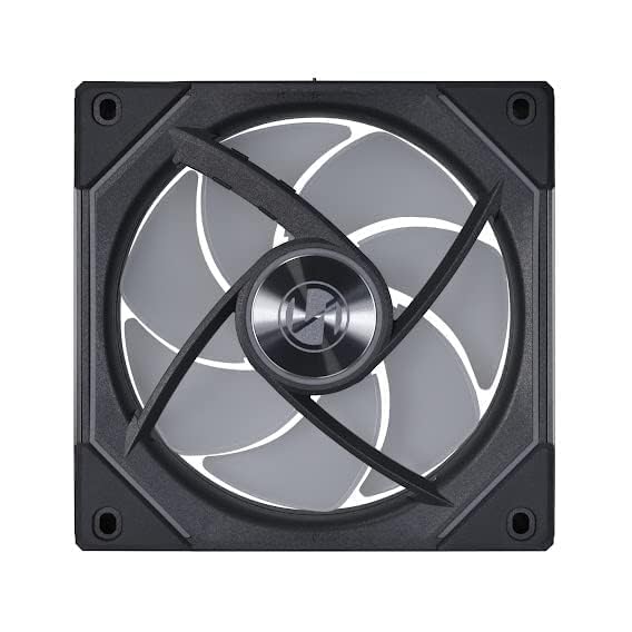 Lian Li UNI Fan SL-Infinity 120-Single Pack-ARGB Fan-Infinity Mirror-Daisy-Chain Design-Customizable Lighting Effects-One Cable Connection-Without Controller-Black-(UF-SLIN120-1B)