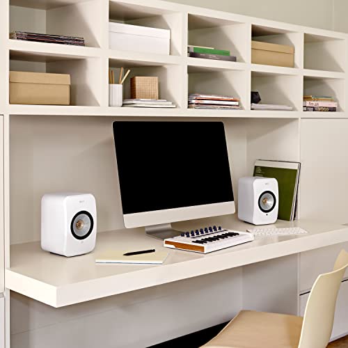 KEF LSX II Wireless HiFi Speaker System (Mineral White)