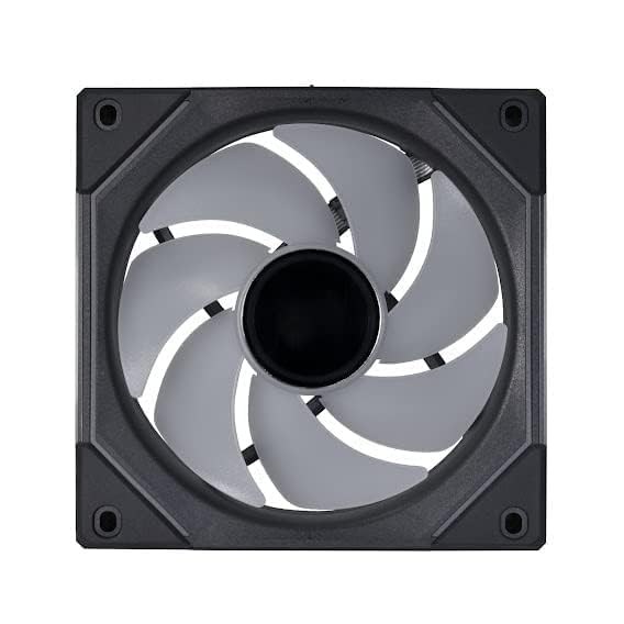 Lian Li UNI Fan SL-Infinity 120-Single Pack-ARGB Fan-Infinity Mirror-Daisy-Chain Design-Customizable Lighting Effects-One Cable Connection-Without Controller-Black-(UF-SLIN120-1B)