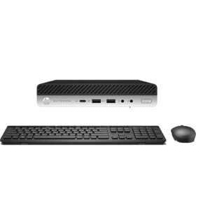 hp micro pc elitedesk 800 g3 mini computer desktop intel i5-6500t up to 3.10ghz 16gb 256gb nvme ssd built-in ax200 wi-fi 6 bt wireless keyboard and mouse win10 pro (renewed)