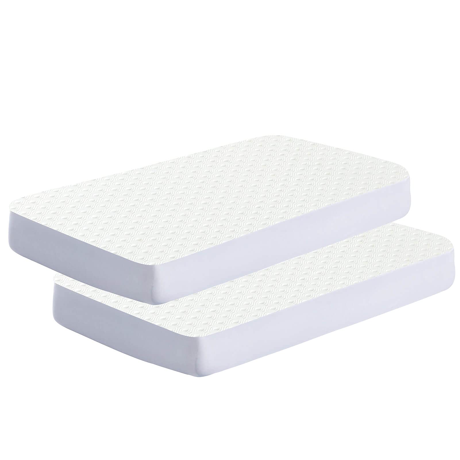 2 Pack Bamboo Viscose Waterproof Crib Mattress Protector Pad 52x28 for Baby Toddler Bed Soft Breathable Matressprotector Fitted Crib Matress Cover