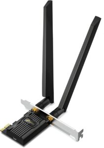 tp-link wifi 6e intel ax210 axe5400 pcie wifi card for desktop pc - (archer txe72e), bluetooth 5.3, wpa3, 802.11axe tri band wireless adapter with mu-mimo, ofdma, ultra-low latency, for windows 10,11