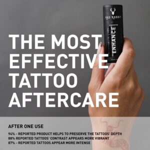 Mad Rabbit Enhance Tattoo Balm Stick-Tattoo Aftercare Brightener & Moisturizer, Clean, Color Enhancement, Fragrance-Free (.2oz)