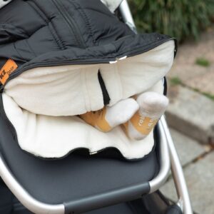 KZ Dotnz Winter Footmuff for Stroller, Front Panel Removeable Multifunction Stroller Blanket, Perfect Cold Weather Stroller Accessory, Cozy Fleece Stroller Sleeping Bag/Stroller Footmuff