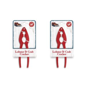 maine man lobster crab cracker, red, set of 2